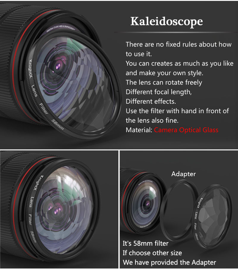 Special Effects Prism Lens Halo Fx Filter 58/67/77/82mm for Photography ...