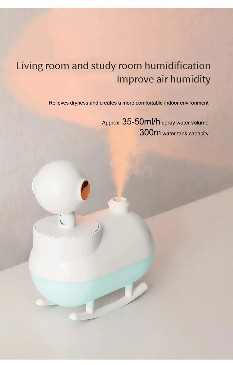 Moisturizing Mini Heavy Fog Humidifier with Sunset Light for Daily Use ...