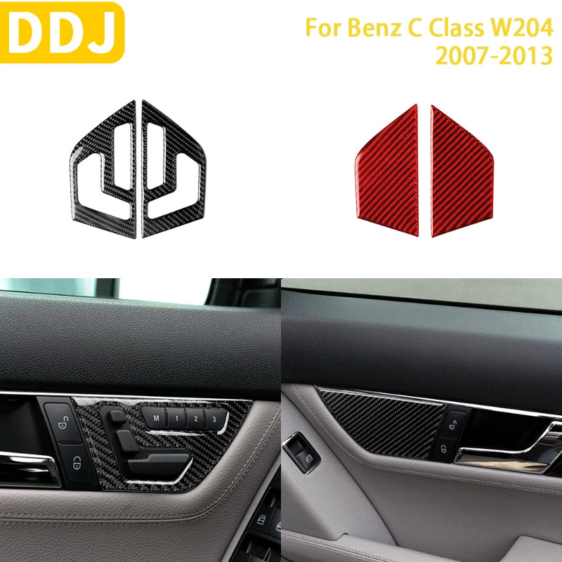 For Mercedes Benz C Class W204 2007-2013 Accessories Carbon Fiber Car ...