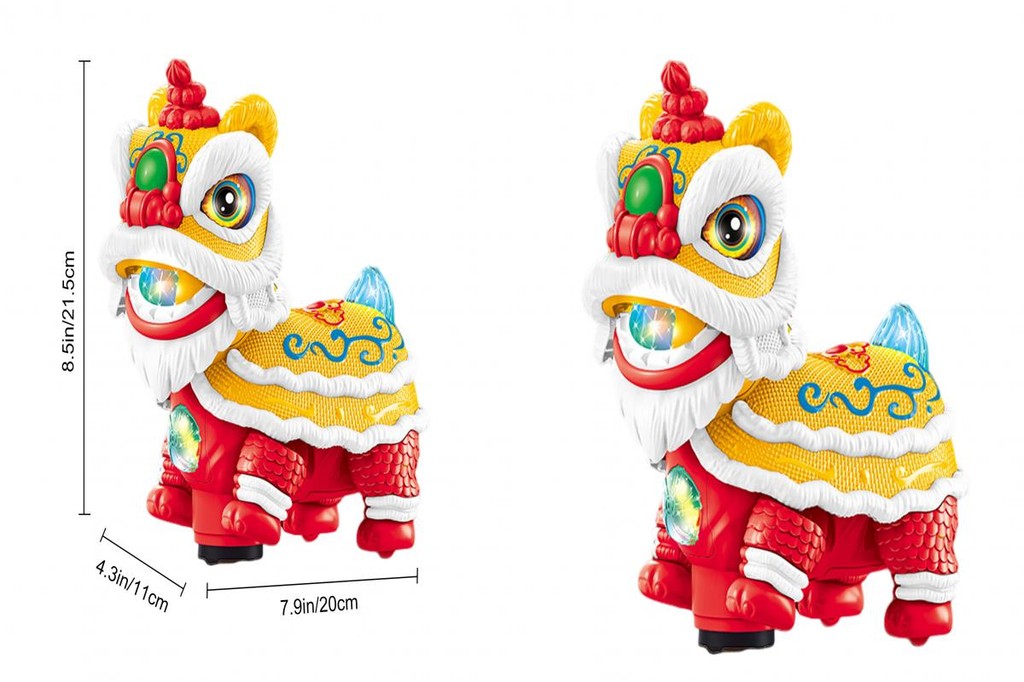 CHEER Cartoon Awake Lion Toy Obstacle Avoidance Lion Toy Lion Dance Toy ...
