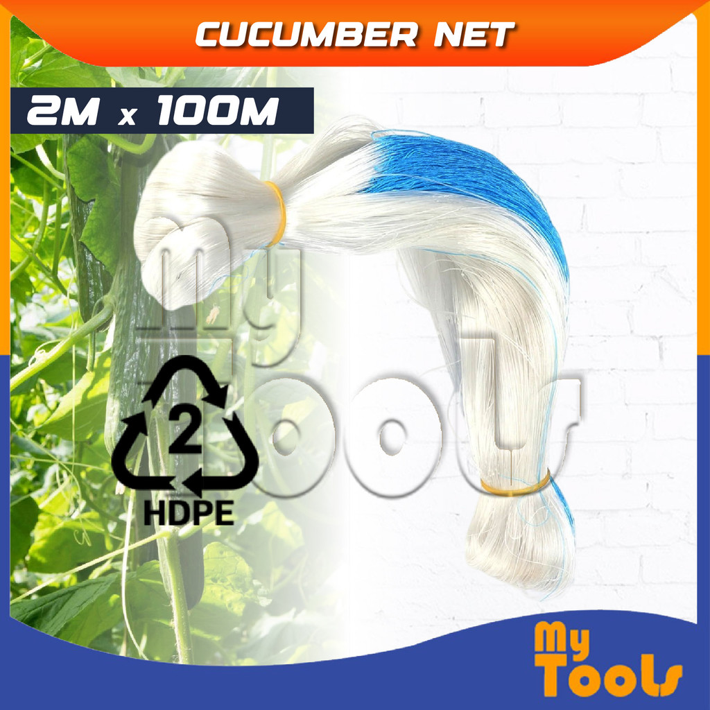 Mytools 2m x 100m Cucumber Net Netting Jaring Timun Plant Support Garden Trellis Planting Tool ...