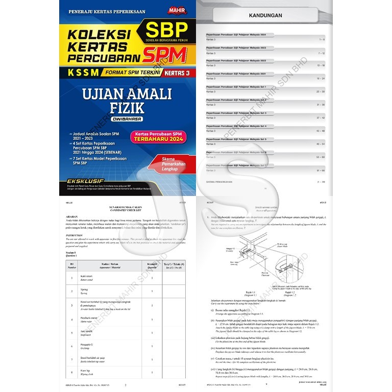 KOLEKSI KERTAS PERCUBAAN SPM SBP 2025 KSSM - KOLEKSI SBP | UJIAN AMALI KERTAS 3 | KERTAS MODEL ...
