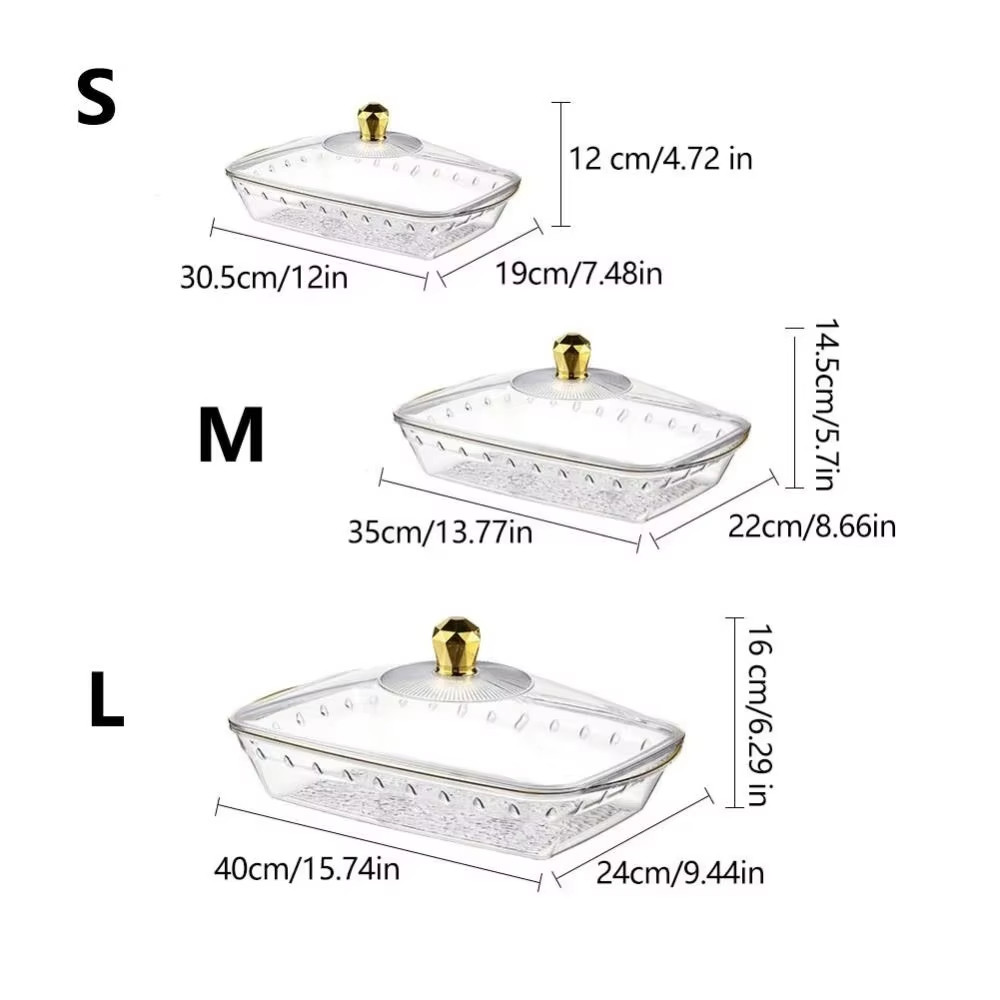 Buffet Food Tray Clear Party Platter With Cover Dulang Hidangan dengan ...