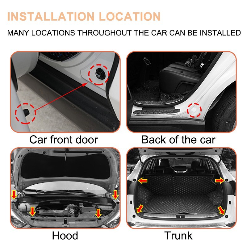 Toyota GR Car Door Shock Absorber Trunk Shock Silencer Pads For Wigo ...