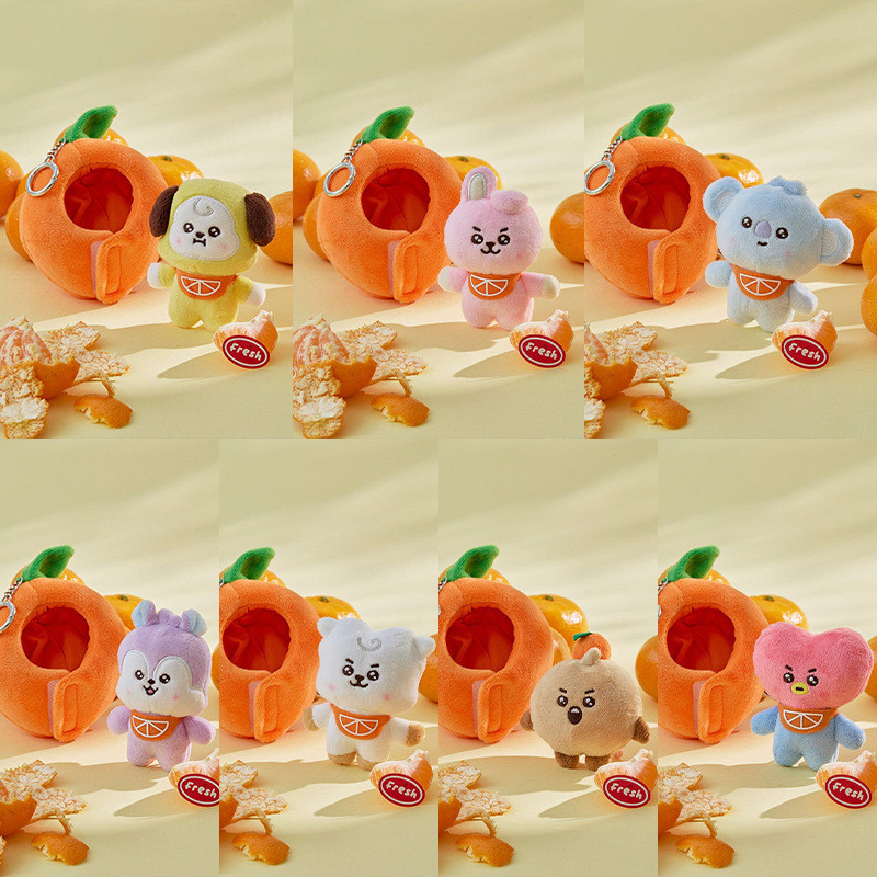 Kpop Idol Jimin Jungkook Jhope Jin Orange Series Plush Doll Keyring ...