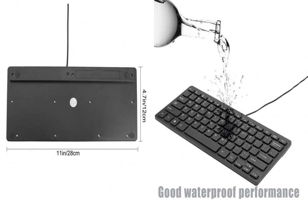 alVenezi Computer Keyboard Anti-bacterial Keyboard Ultra Slim Water ...