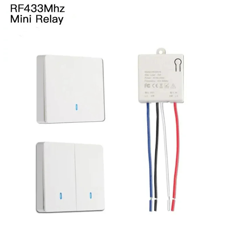 1/2 Gang Universal Wireless Smart Switch Light RF 433Mhz Wall Panel ...