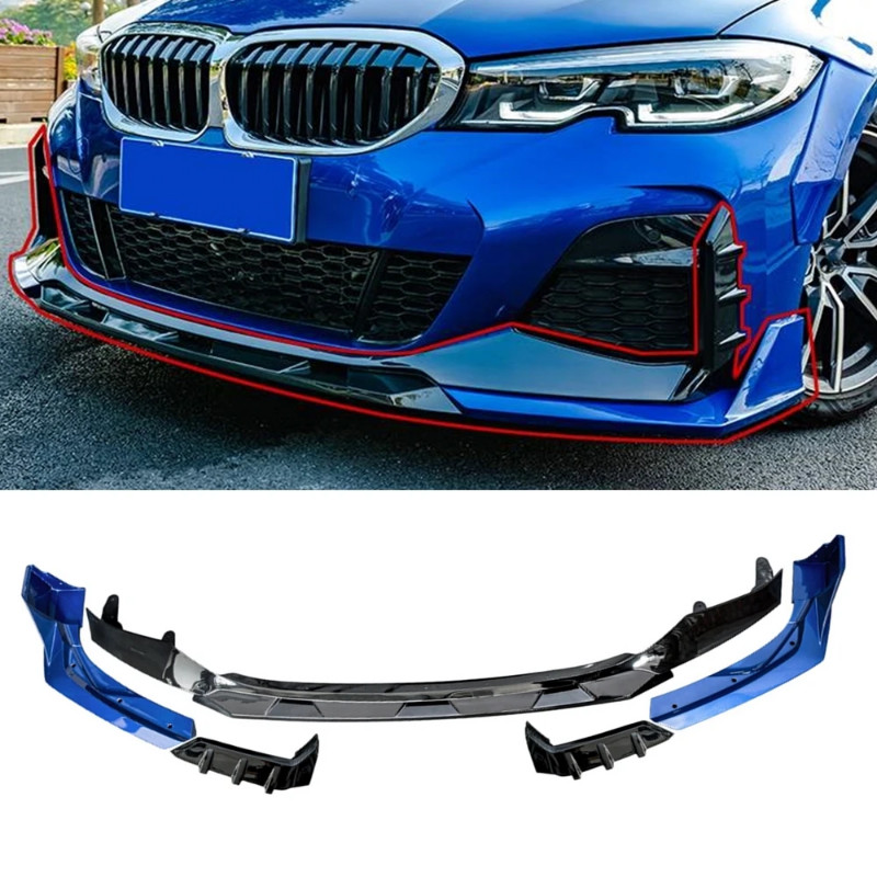 AKASAKA Front Bumper Spoiler Lip For BMW 3 Series G20 G21 G28 330i ...