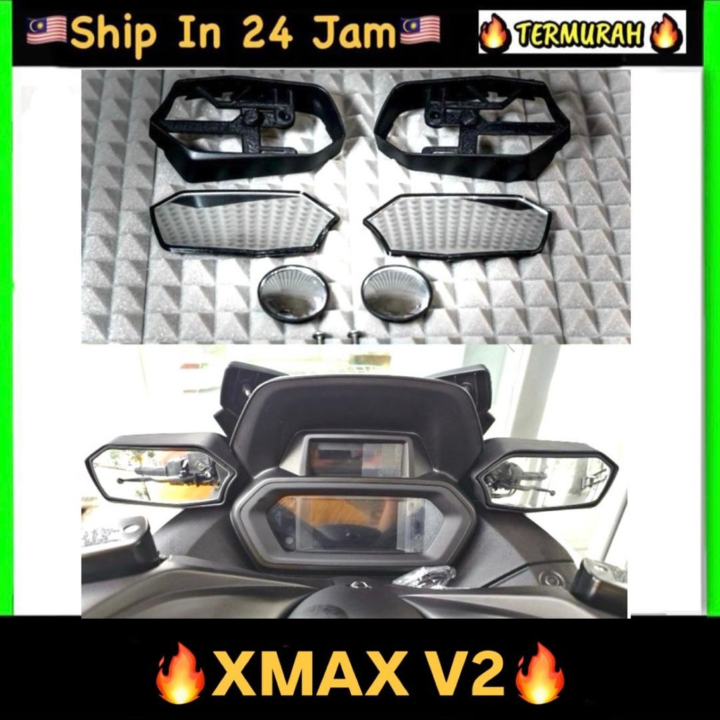 XMAX V2 Side mirror integrated, Yamaha XMAX 250 V2 side mirror set ...