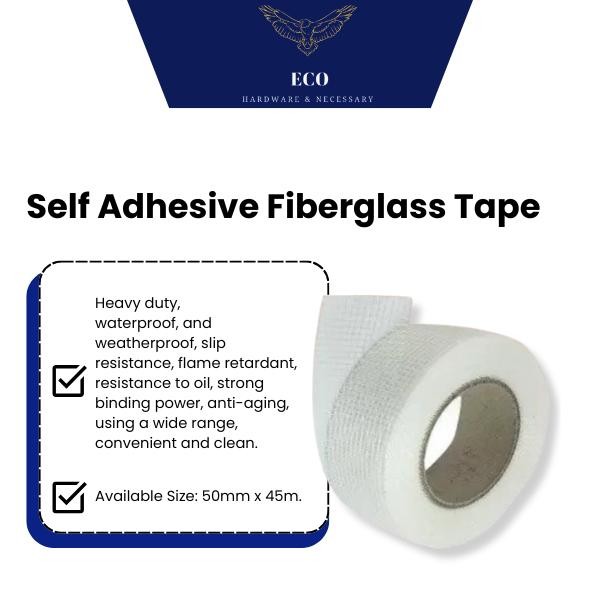 ECO HARDWARE 2Inch x 45M Fiberglass Mesh Partition Tape Self Adhesive ...
