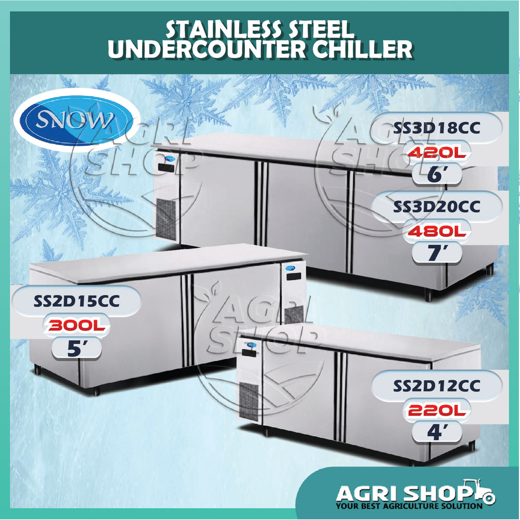 Agrishop SNOW Stainless Steel Undercounter Chiller | Kitchen Equipment ...