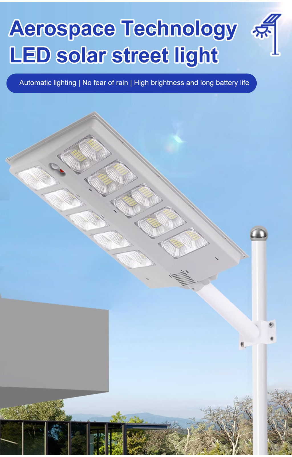 【FAST POS】Lampu solar light outdoor lighting 6000W Solar Spotlight ...