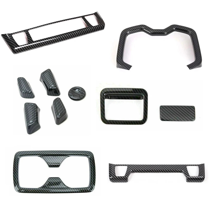 Carbon Fiber Car Front Row Water Cup Holder Cover Frame For Toyota RAV4 ...