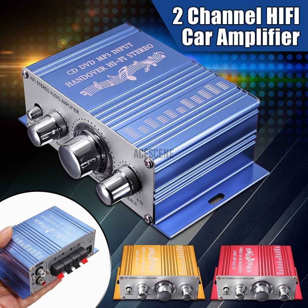 in stock 2 Channel Mini Hi-Fi Home Motorcycle Car Amplifier Amp ...