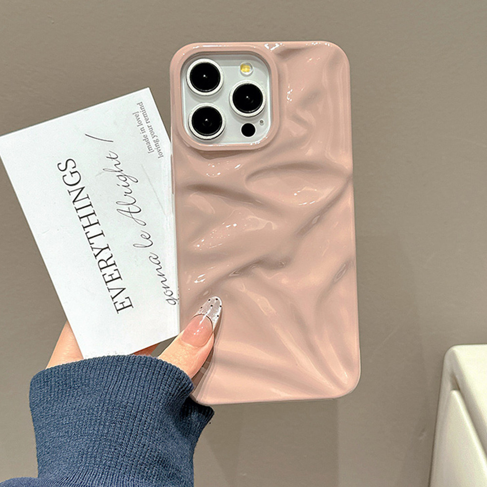 Luxury Water Ripple Wrinkle Phone Case for iPhone 16 15 14 12 11 13 Pro ...
