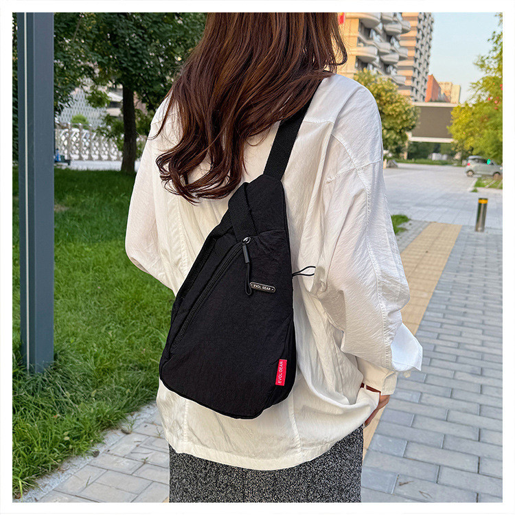 LABER LEE New Simple Crossbody Bag Korean Unisex Nylon Waterproof Chest ...