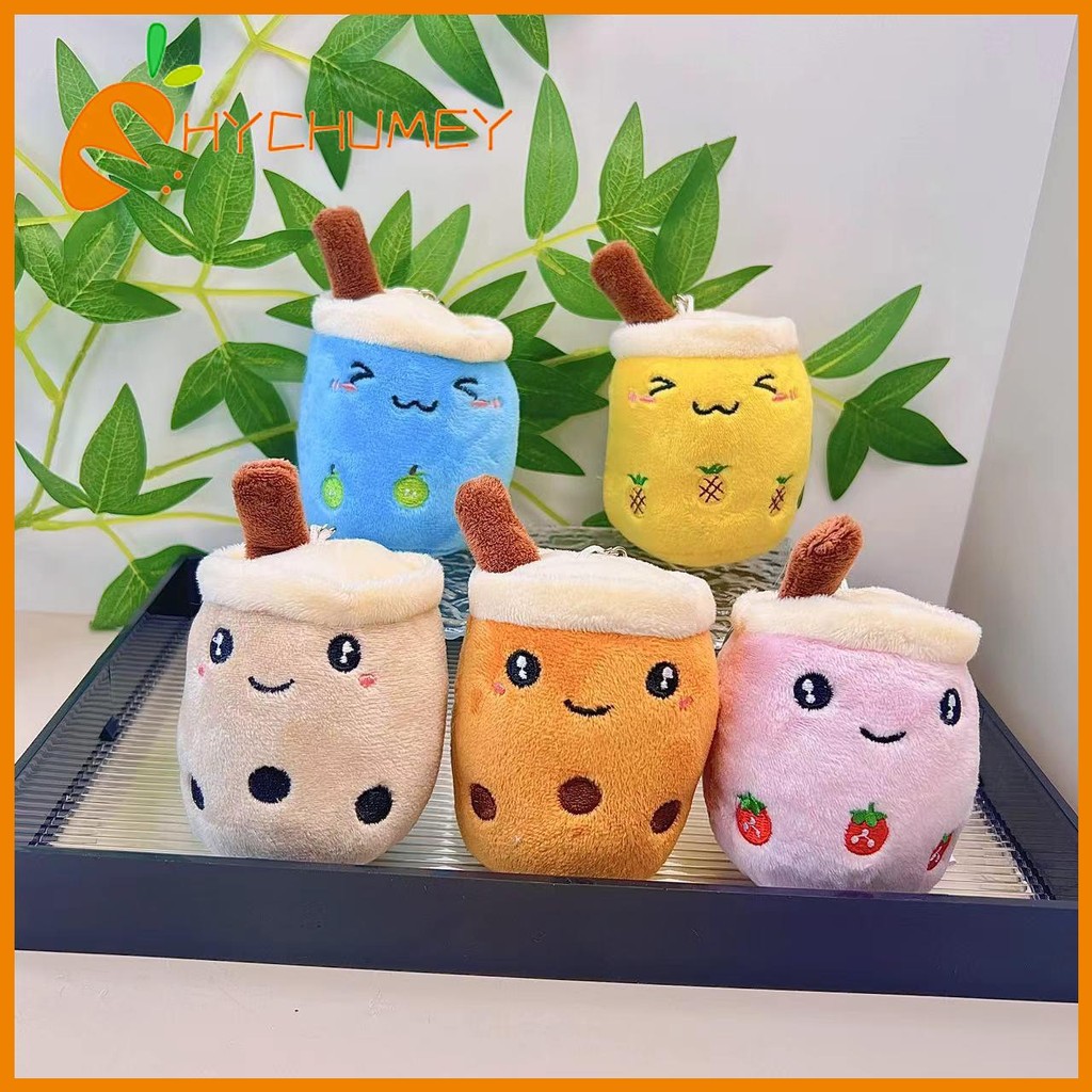 Soft Huggable And Plush Fruit Bubble Tea Keychain Adorable Plush ...