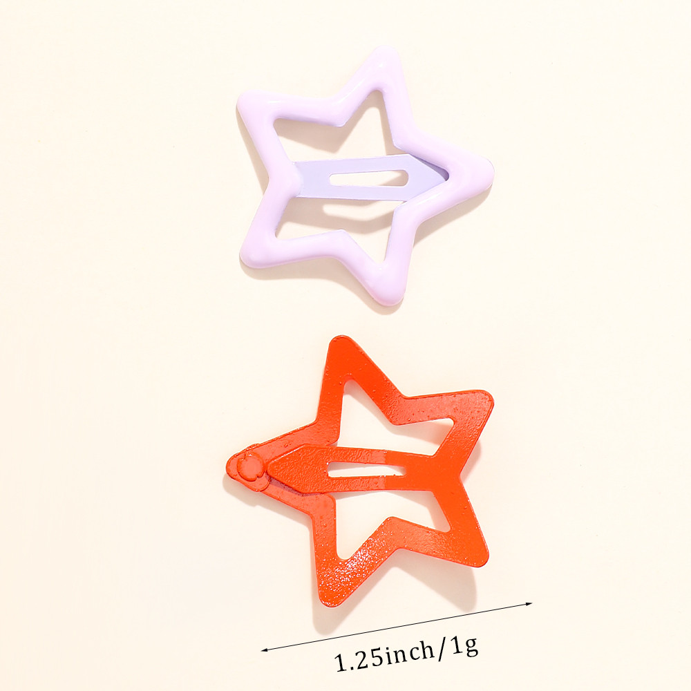 KIDSBOWS Korean Colorful Y2k Star Hair Clip Set Women Bangs Bb Clip ...