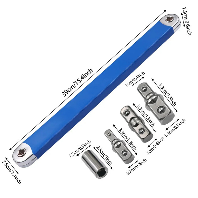 Car Spanner Extension Wrench Set Offset Ratchet Spanner Extender with 1 ...