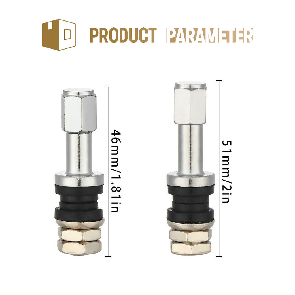 TR43E TR48E Bolt-in Motorcycle Scooter Tubeless Tire Valve Stem Dust ...