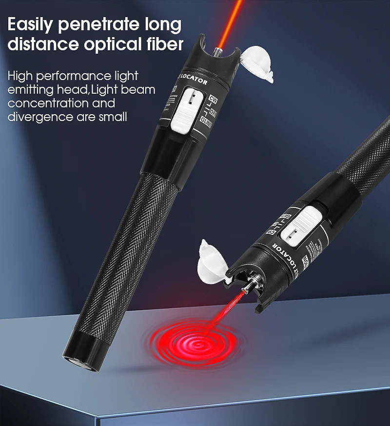 80MW visual fault locator Fiber optic red light pen Red light source ...
