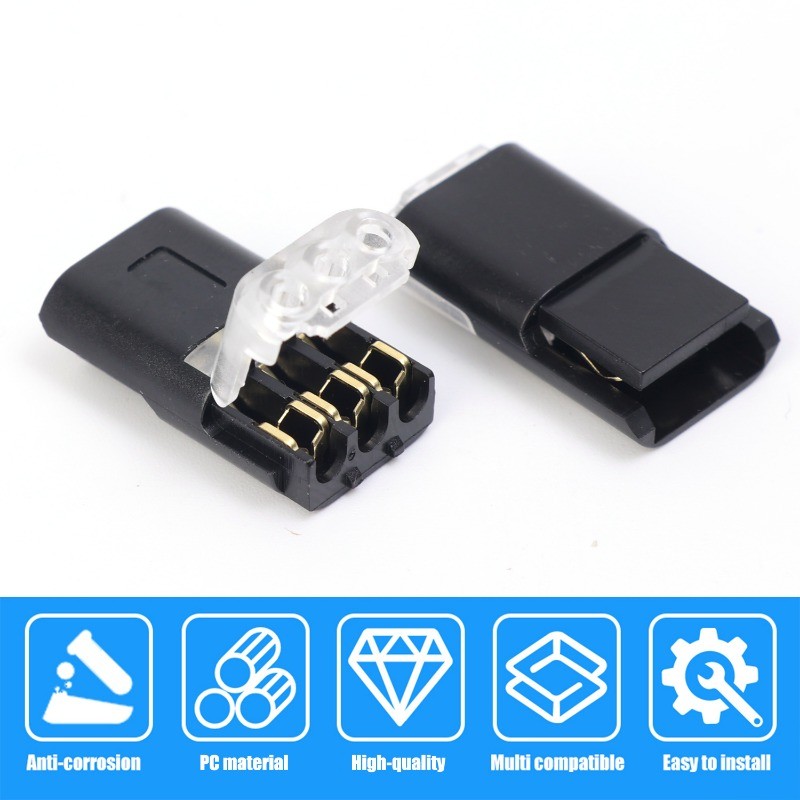 1-5PCS 3Pin Way Plug Electrical Connector - D3 Plug-in Type Quick ...