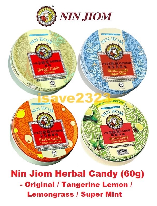 [HALAL] Nin Jiom Herbal Candy (60g) - Tangerine Lemon / Lemongrass ...
