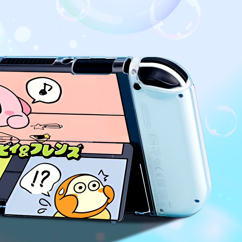 Nintendo Switch Transparent Protective Cover Cute Kirby Fun Cartoon ...