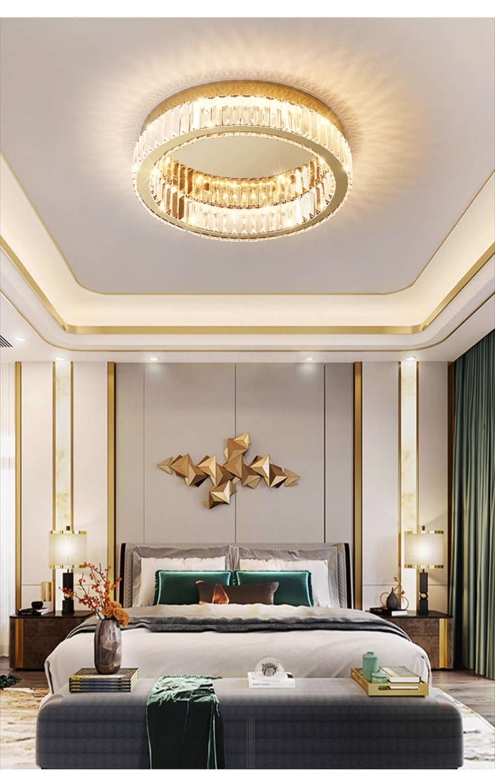 Living Room Ring Ceiling Light, Simple Modern Light Luxury Bedroom ...