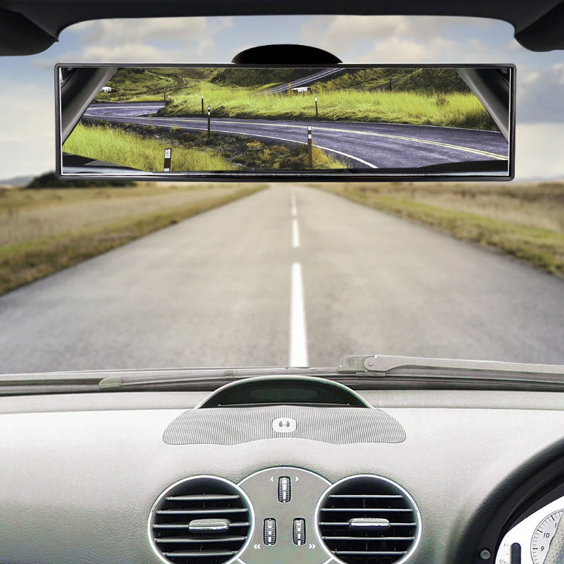 Uxcell Car Interior Rear View Mirror Sun Visor Makeup Mirror Adjustable ...