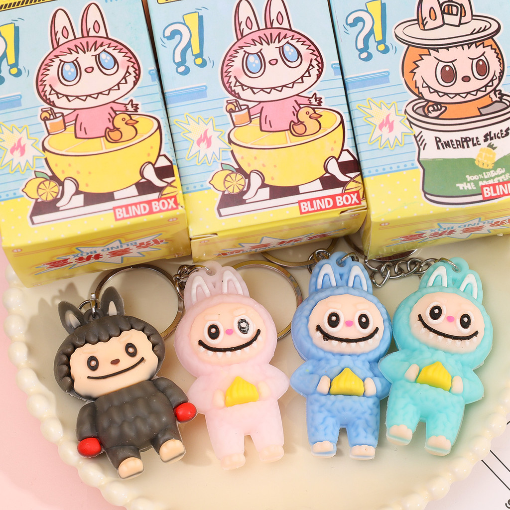 Cute Monster Labubu Keyring Blind Box - Random Surprise Gifts - Mini ...