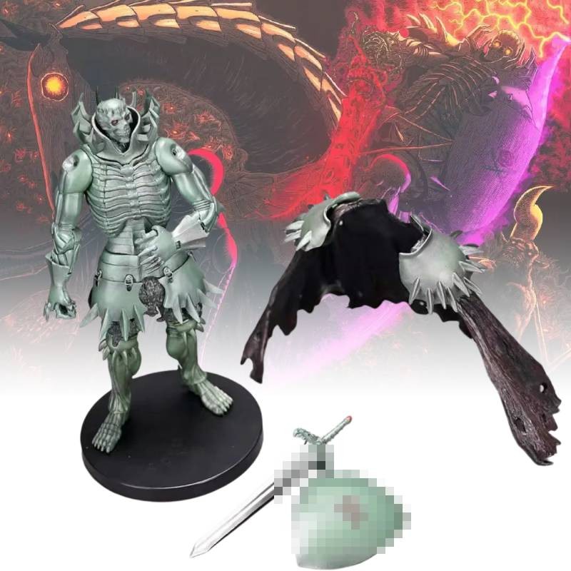 Remarkable 21cm Skeleton Knight Model Featuring Silver And Green For ...