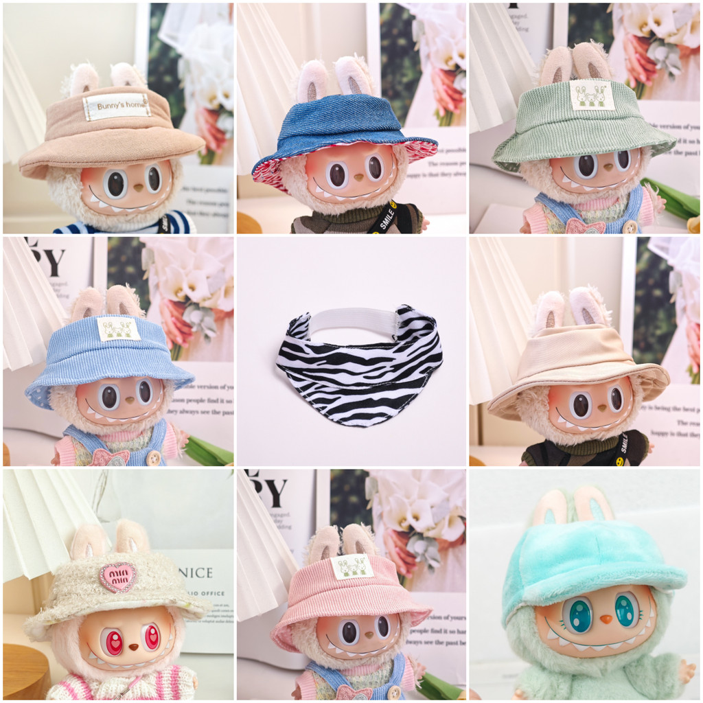 17cm Labubu pendant, clothing accessories, hat, duckbill cap, keychain ...