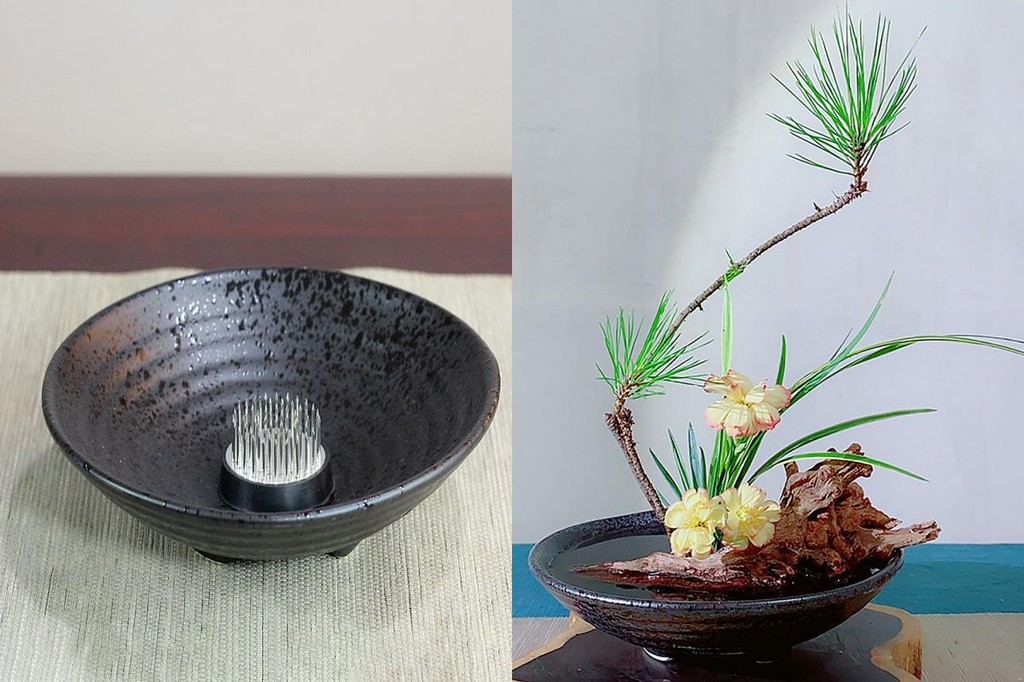 [poslajudo] Metal Base Flower Frog Easy-to-clean Ikebana Tool Japanese ...