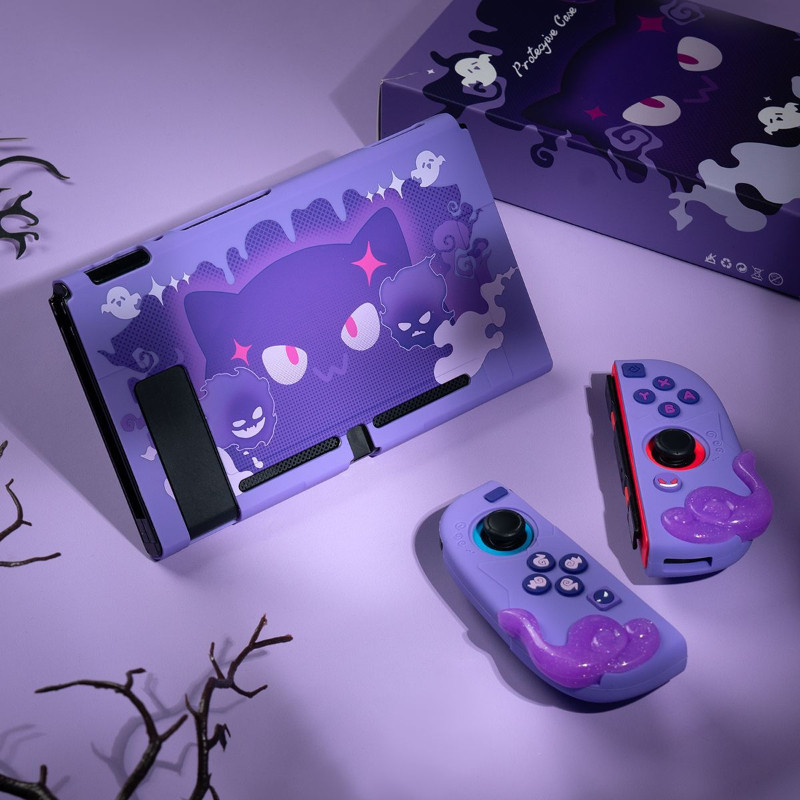 Nintendo Switch Purple Protective Case Silicone Joy Con Controller ...