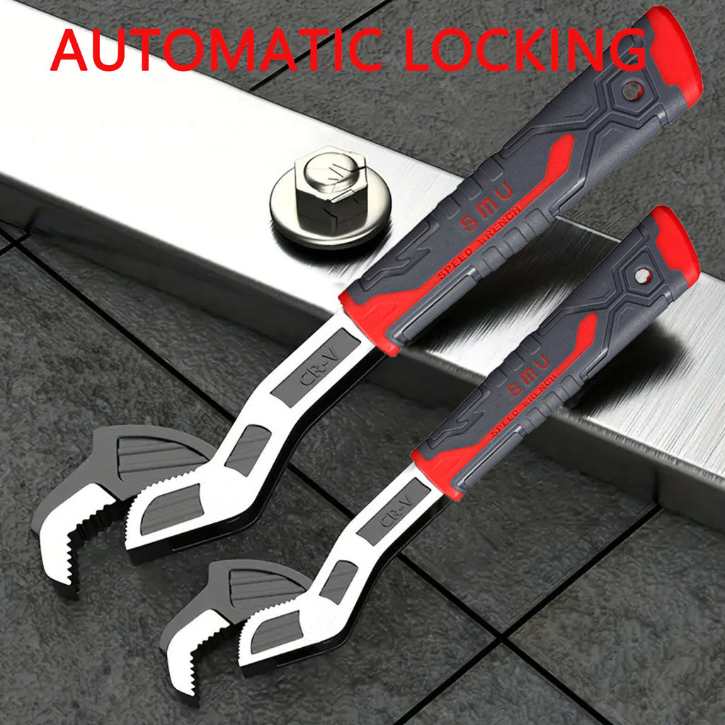 Multi-function Adjustable Wrench Random Red and Silvery Color 6”/8”/10 ...
