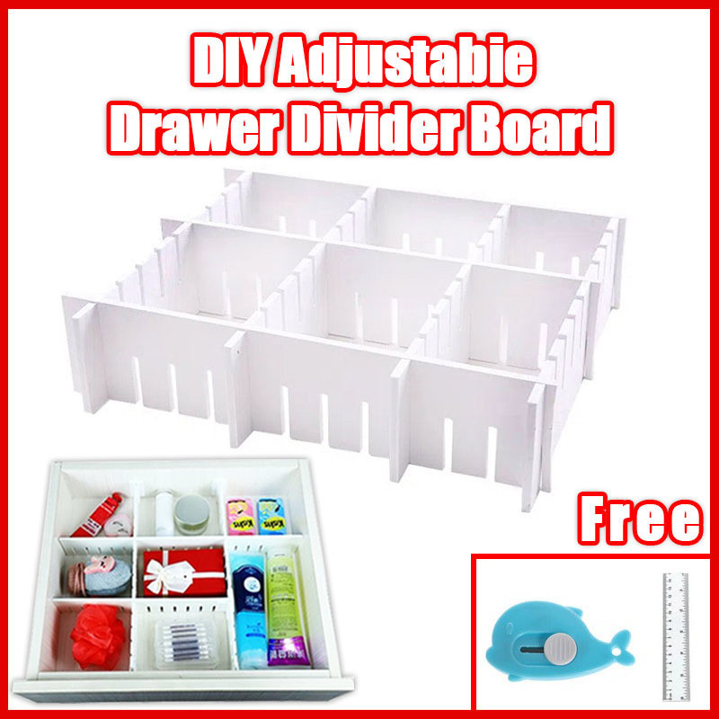 🔥Ship 24H🔥DIY Drawer Divider Adjustable Drawer Organizer Plastic ...