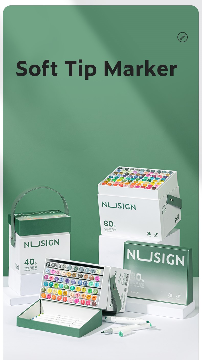 Deli Nusign Professional Twin Tip Painting Brush Marker Anime Landscape ...