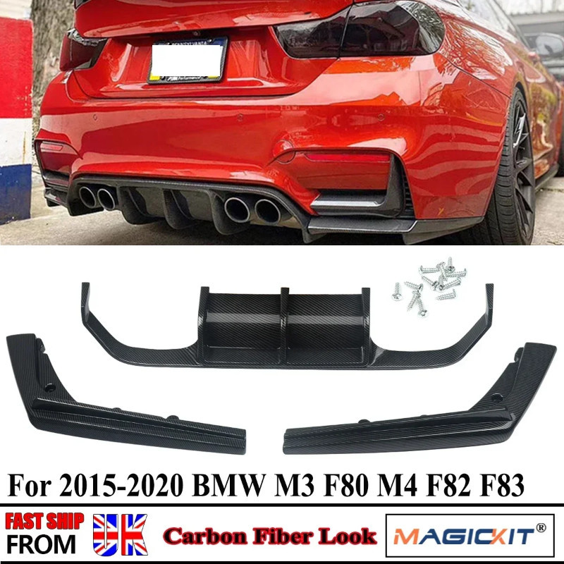 F80 Car Rear Bumper Diffuser Spoiler Lip Splitter Rear Bumper Lip ...