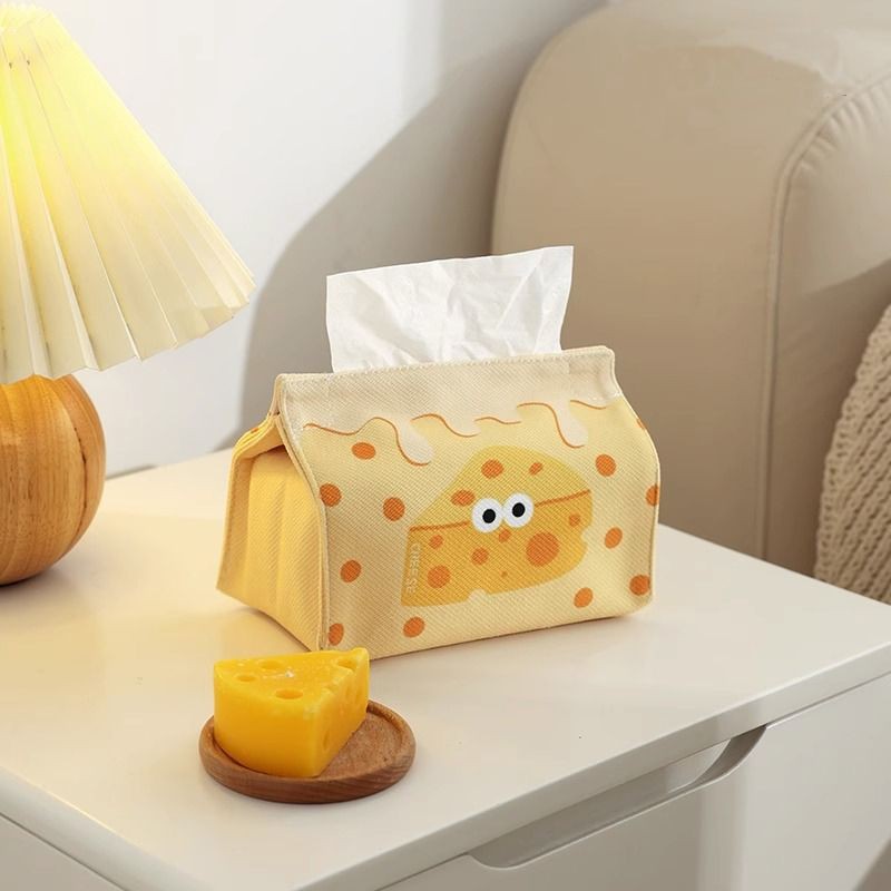 Cute Cartoon Tissue Box Surprised Cheese Tissue Box Living Room Dining ...