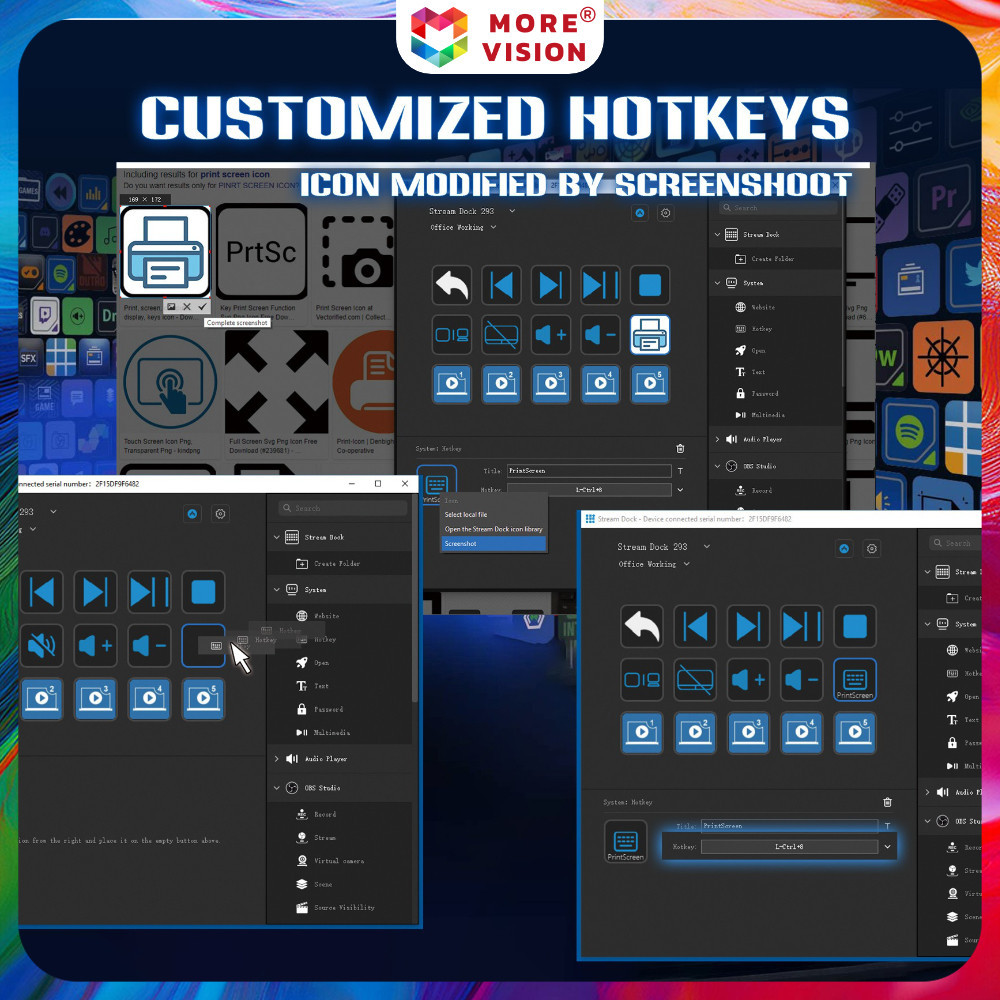 Mirabox Stream Dock Slim Deck Macropad LCD Keys USB Type-C Tactile ...