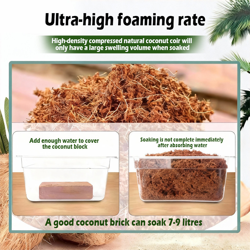 Coco Brick Potting Soil Organic Coco Peat Garden Medium High Water ...