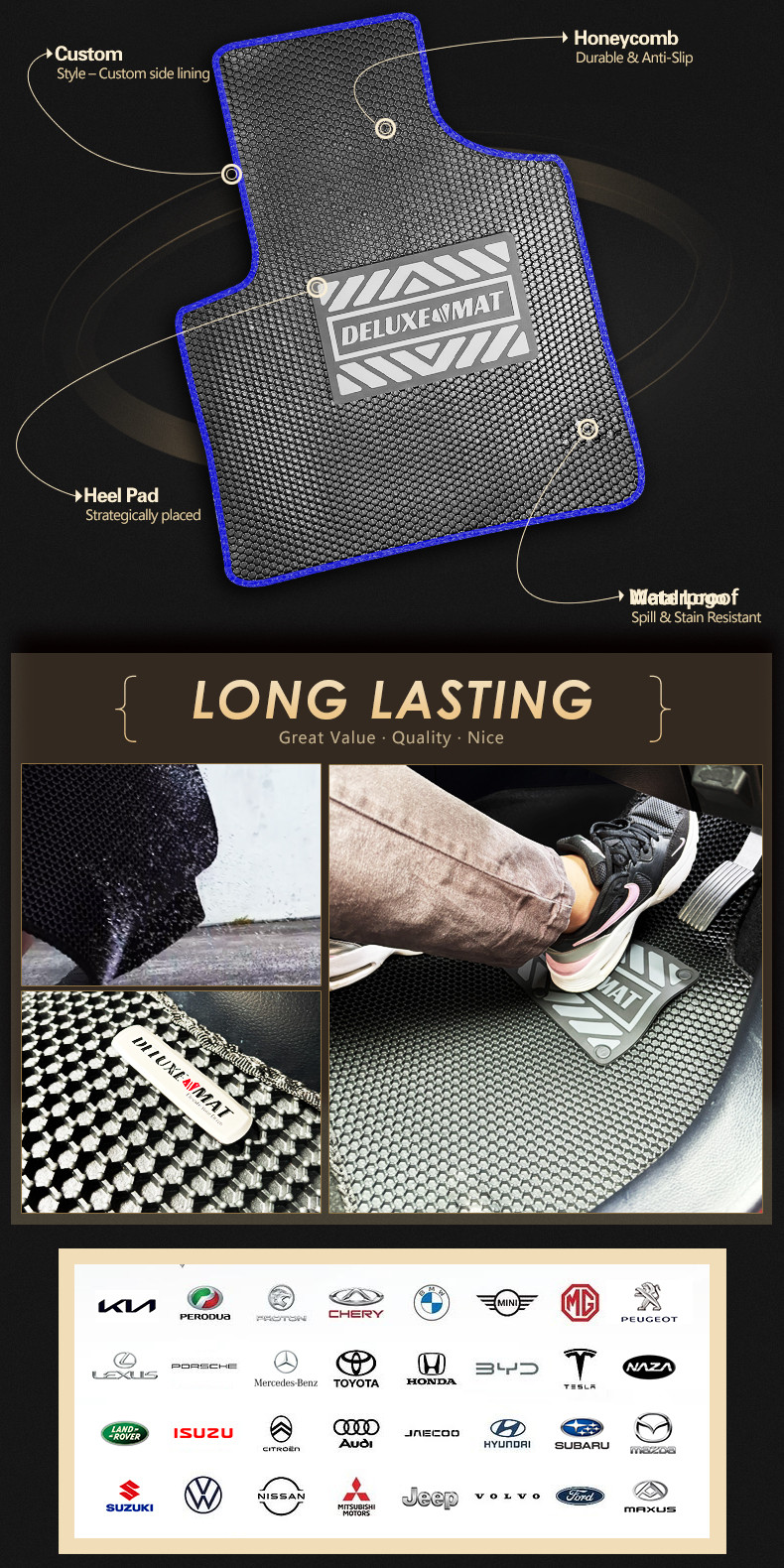Deluxe Mat GWM Wey G9 PHEV ( 2026 ) Car Carpet Car Mat Car Floor Mat ...