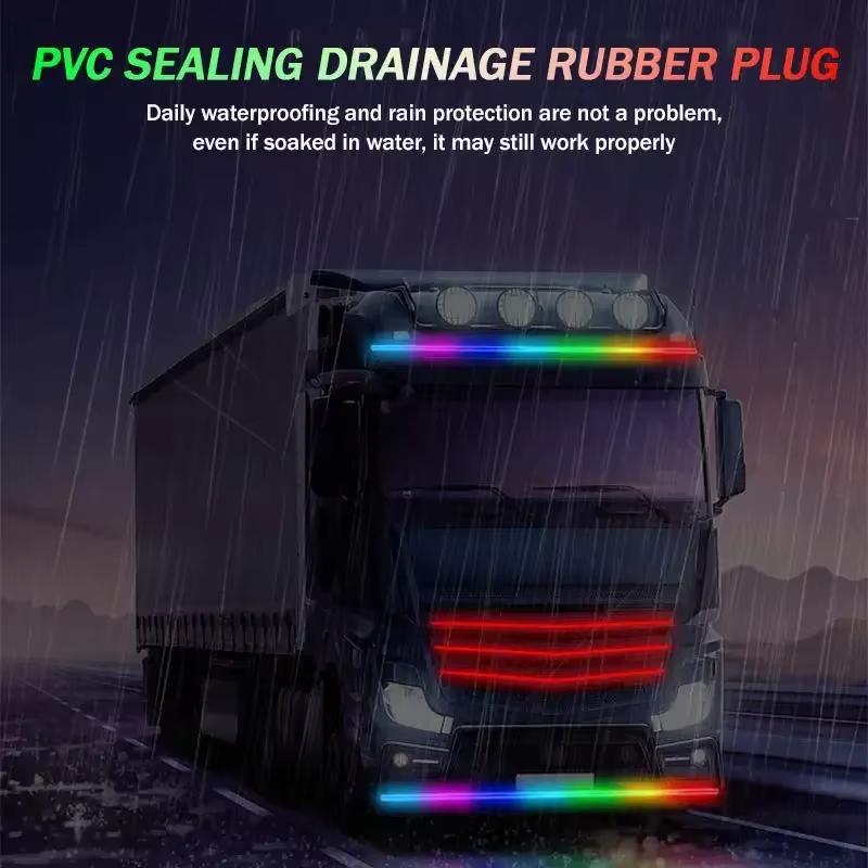 Truck LED light strip, 12-24V wide voltage, RGB sequential flowing ...