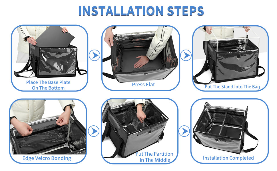 Food Delivery Bag Waterproof 32L/48L/62L Thicken Thermal Insulated Food ...