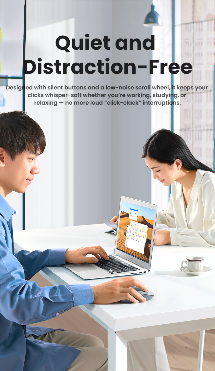 UGREEN Wireless Bluetooth Mouse 2400DPI 2.4G USB Dongle Dual Mode ...