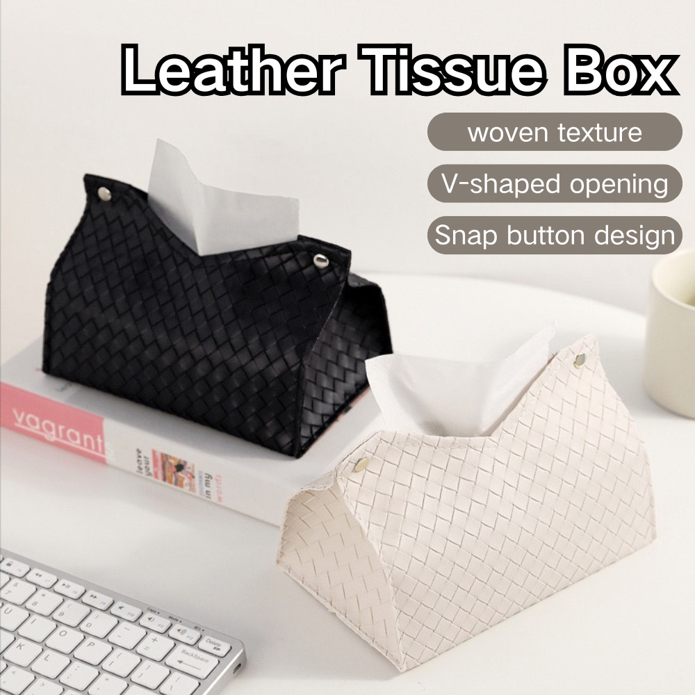 Luxury PU Leather Tissue Box Paper Towel Storage Box Napkin Storage ...