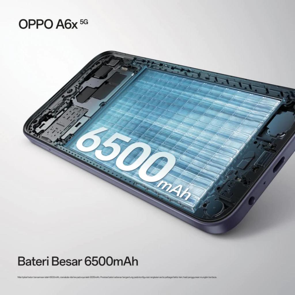 (NEW) OPPO A6x 5G Smartphone | 6GB + 256GB | 6500mAh Large Battery ...
