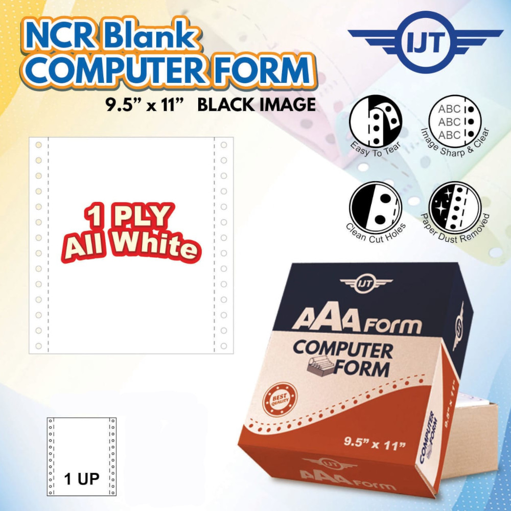 AAA Quality Form 1ply Computer Form 900 FANS / 1 PLY Dot Matrix Printer ...