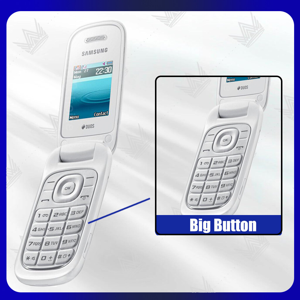 NEW HP S-E1272 Flip Phone 2G GSM – Dual SIM Basic Mobile for Elderly ...
